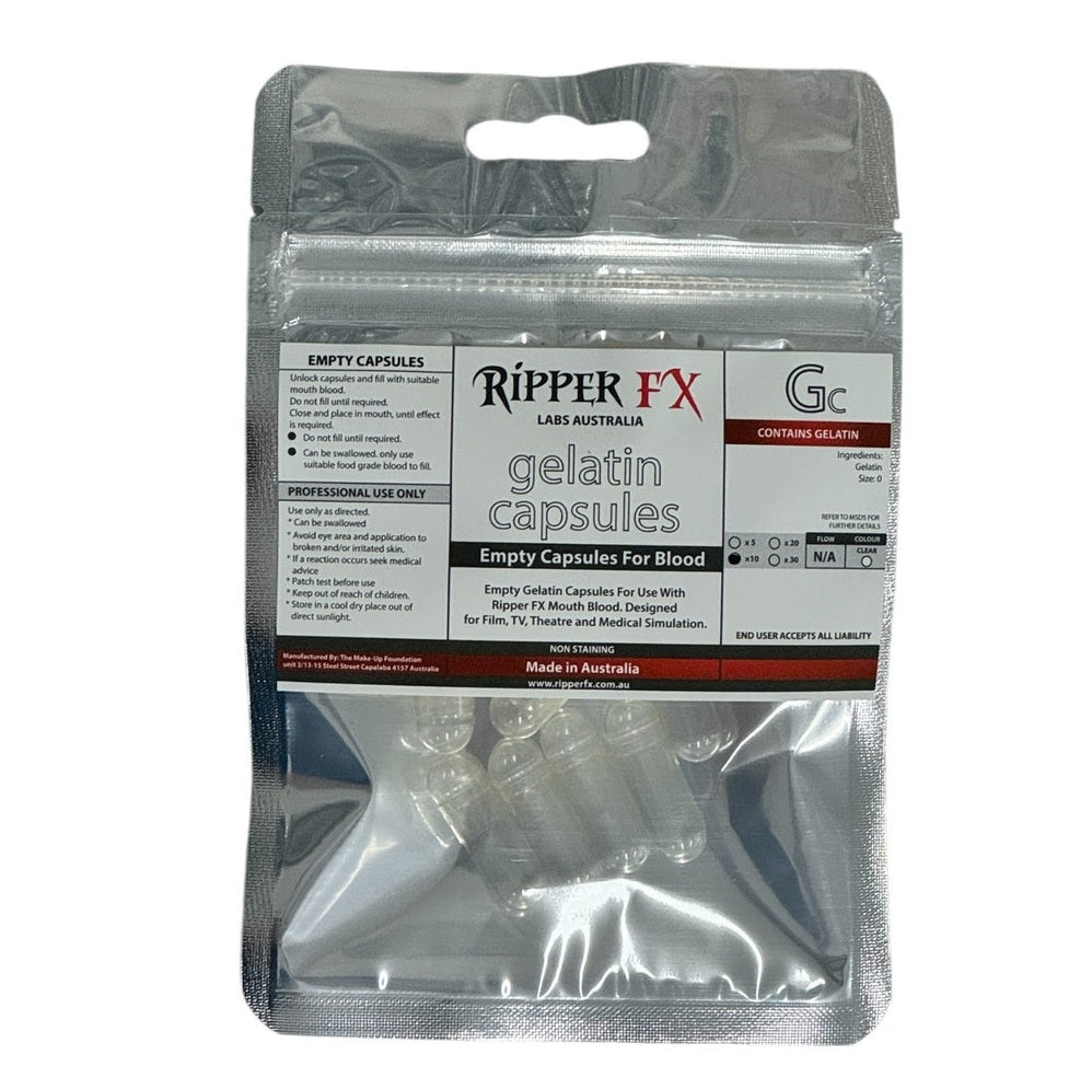 Ripper FX Gelatine Blood Capsules – TILT Professional Makeup